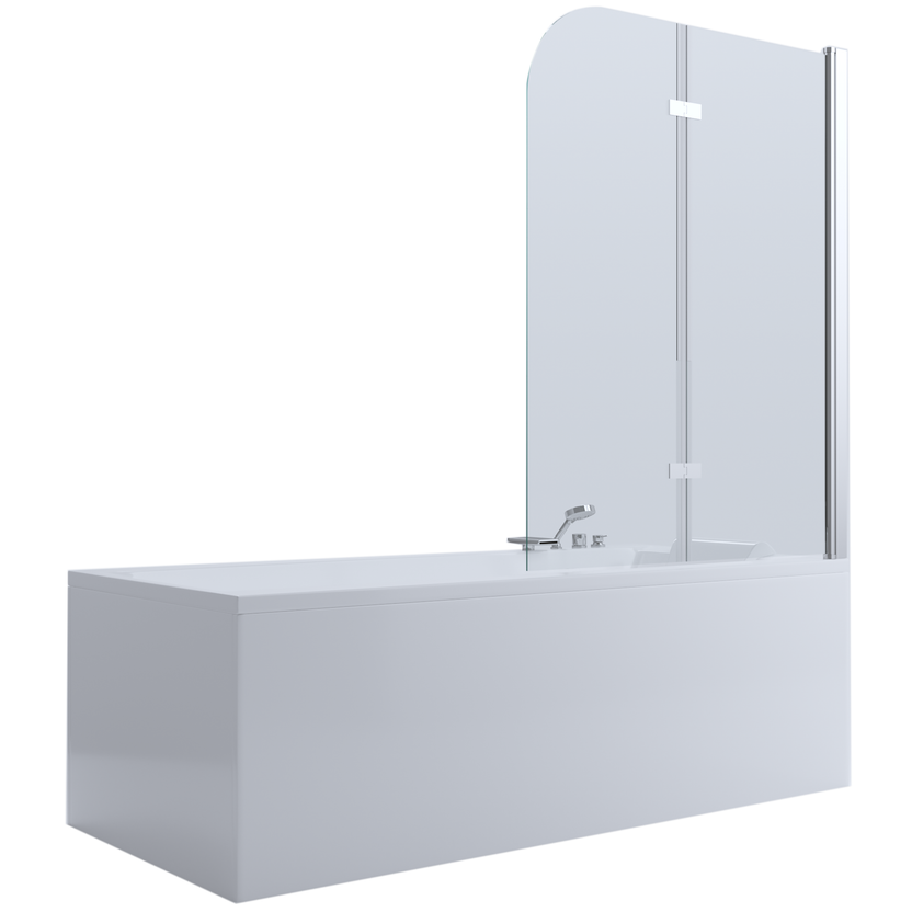 Fixed and Swing Bath Screen – 1000mm – Icon Bathware