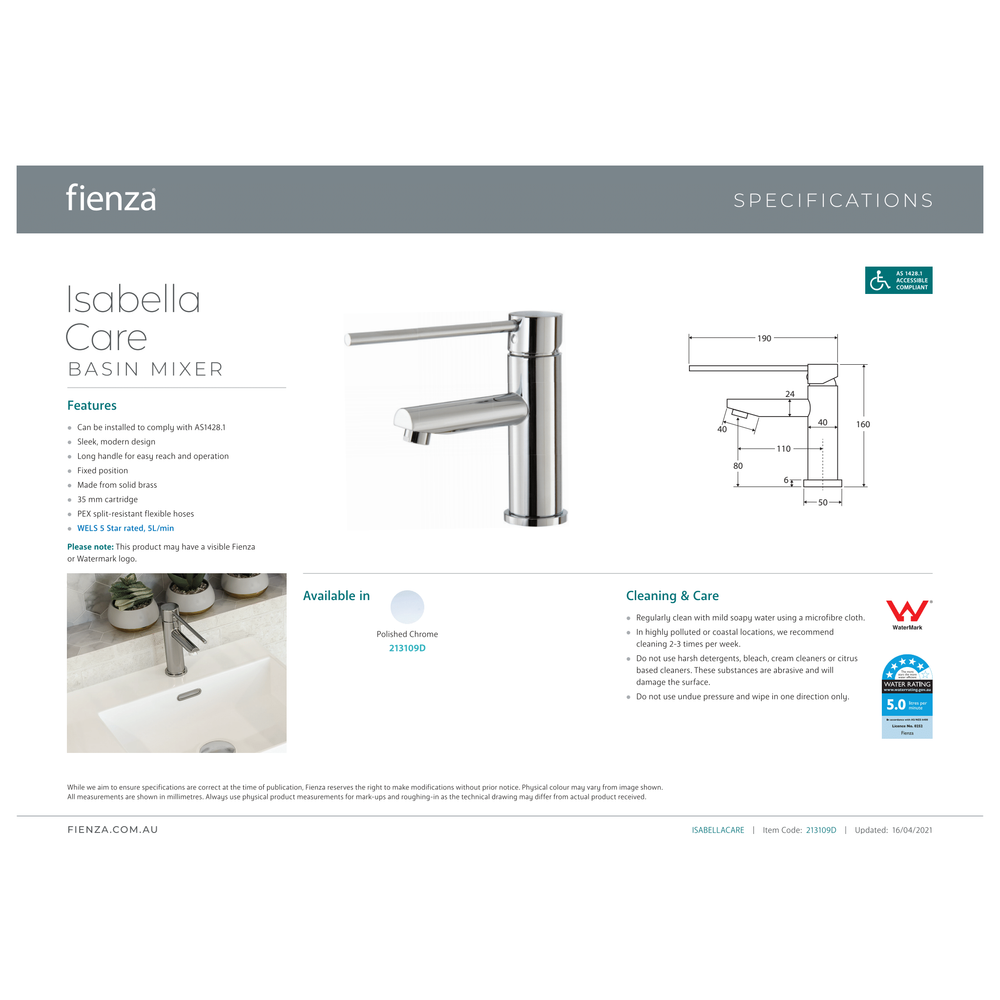 Isabella Care Basin Mixer – Icon Bathware