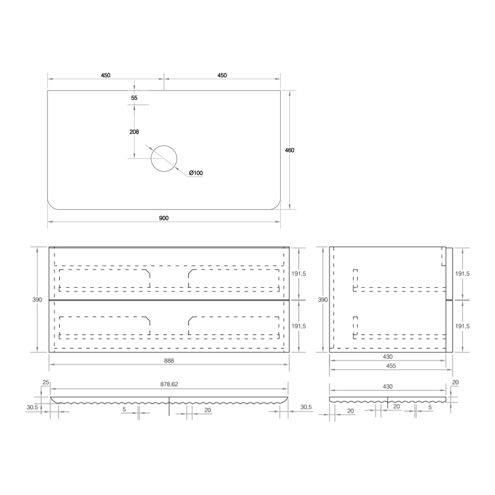 Cassa Design Gravity wall hung vanity – Icon Bathware